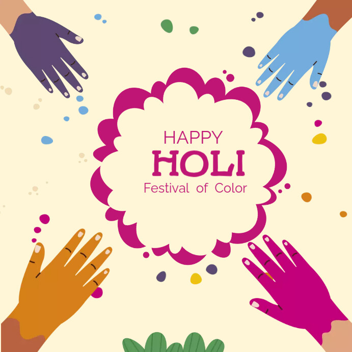 Plantilla de Holi | PosterMyWall