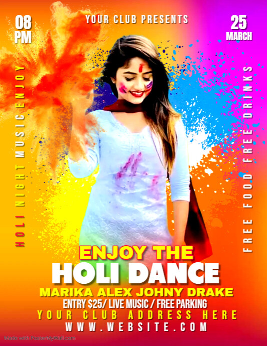 Holi Flyer Template | PosterMyWall