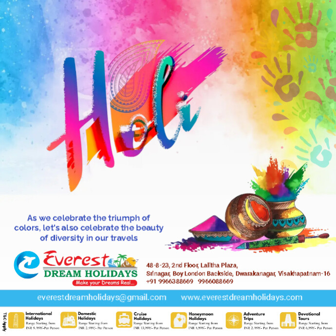 Holi Flyer Template | PosterMyWall