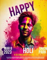 Holi Color Festival Event Template | PosterMyWall