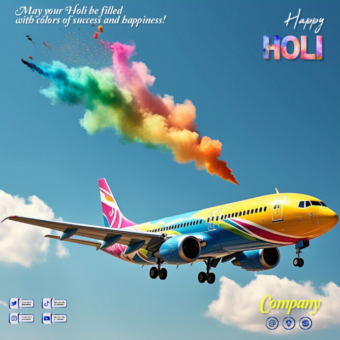 Holi greetings ads Template | PosterMyWall