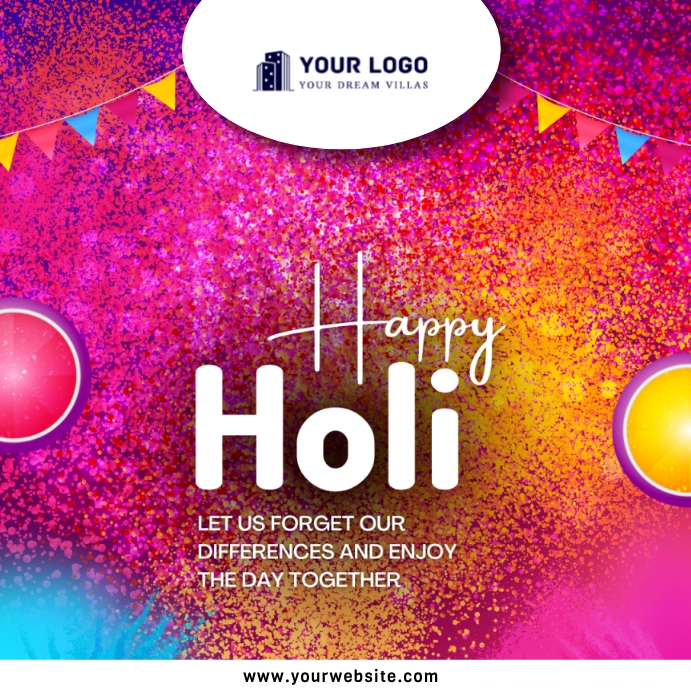 Plantilla de Holi Greetings | PosterMyWall