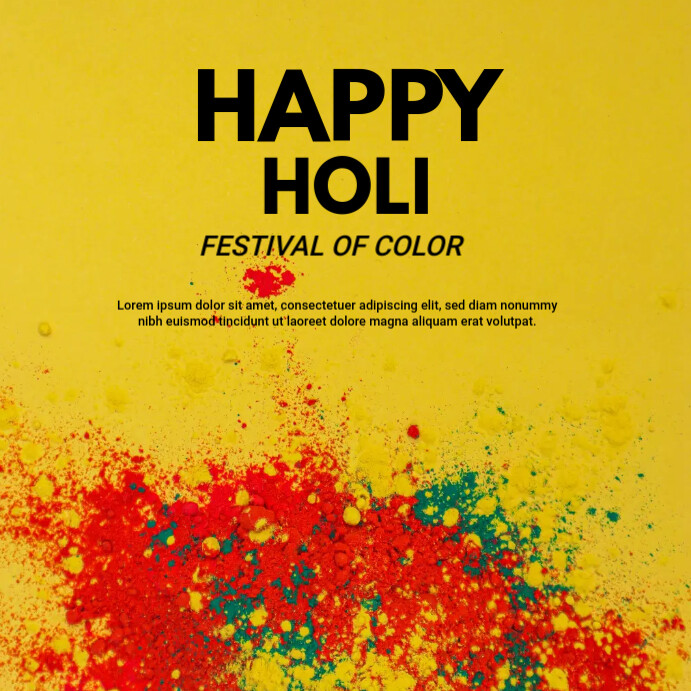 Holi Greetings Template | PosterMyWall