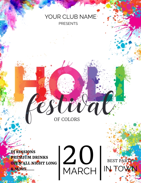 Copy of HOLI POSTER | PosterMyWall