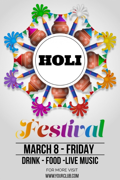 HOLI POSTER Template | PosterMyWall