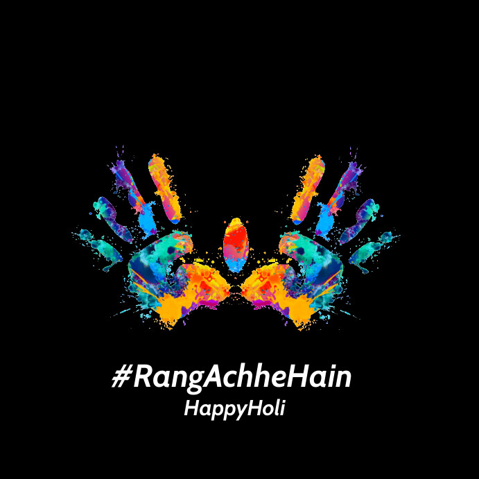 Holi Rang.. Premium Template | PosterMyWall