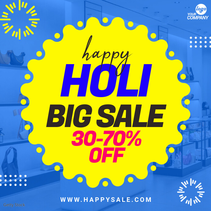 Holi Sale Template | PosterMyWall