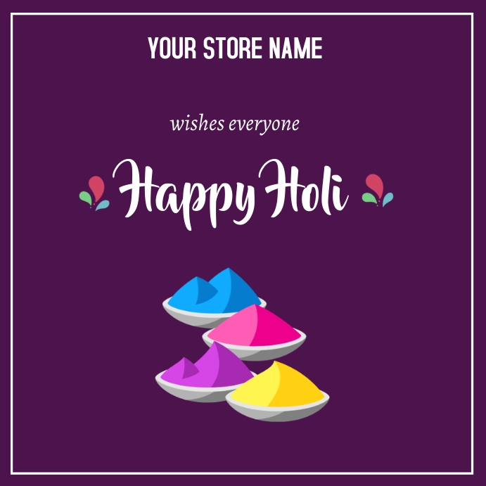 Holi social media post Template | PosterMyWall