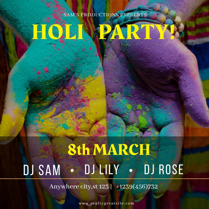 Holi template | PosterMyWall
