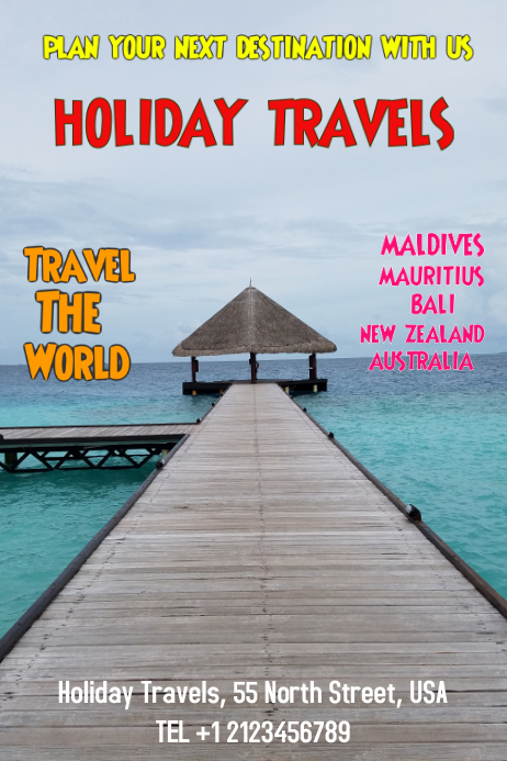 Holiday, Travel Flyer Poster Template | PosterMyWall