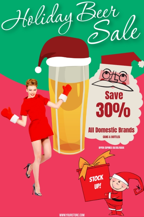 Plantilla de HOLIDAY BEER SALE POSTER | PosterMyWall