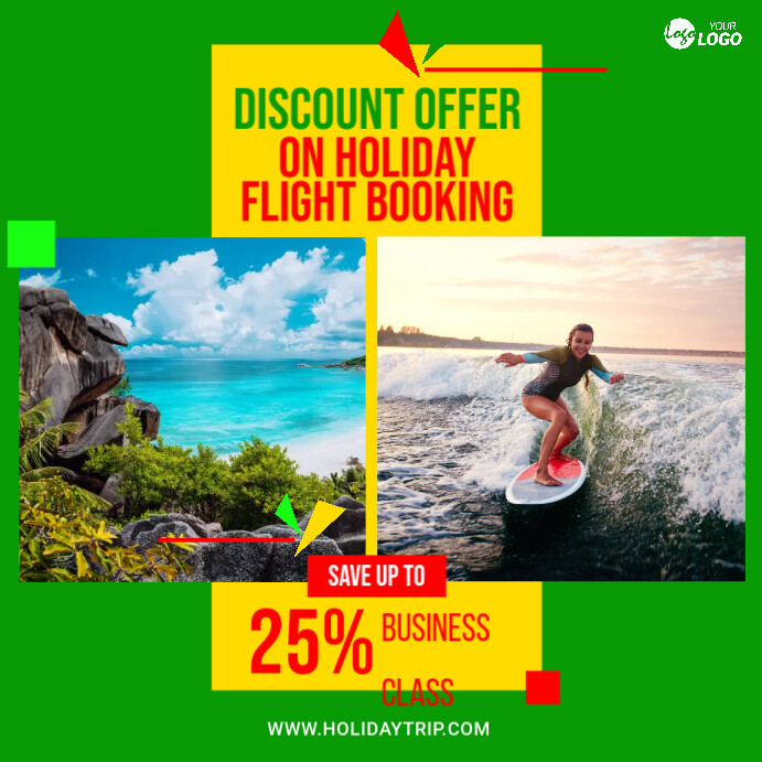 Plantilla de Holiday Booking Ad | PosterMyWall