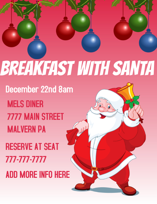 HOLIDAY BREAKFAST CHRISTMAS Template | PosterMyWall