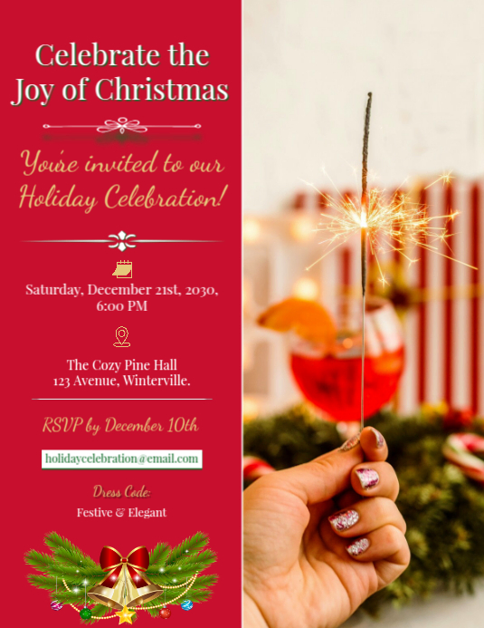 Holiday Celebration Flyer Template | PosterMyWall
