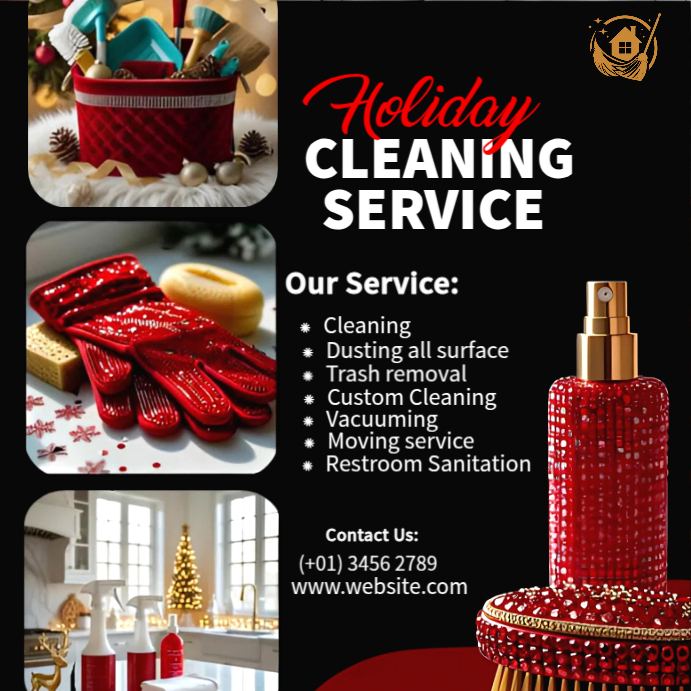 Holiday Cleaning Service Flyer – Sparkling Homes Made Easy Template ...