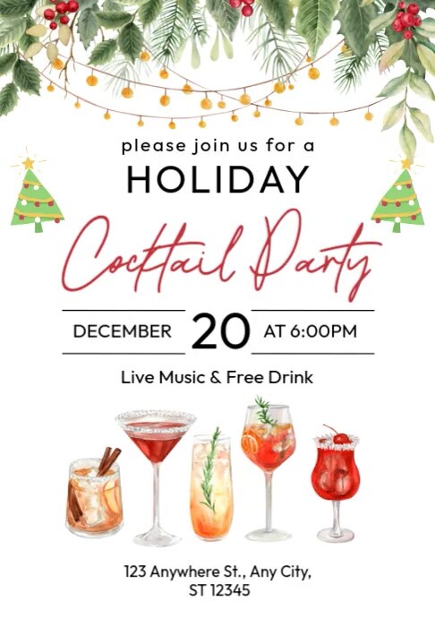 Copy of Holiday Cocktail Party | PosterMyWall