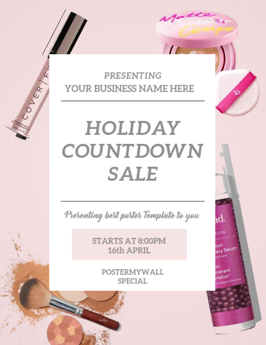 Holiday Countdown Poster Template | PosterMyWall