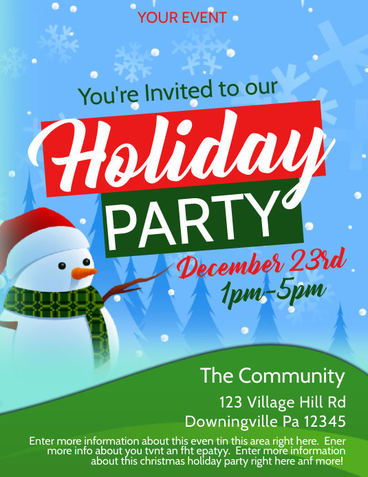 HOLIDAY Template | PosterMyWall