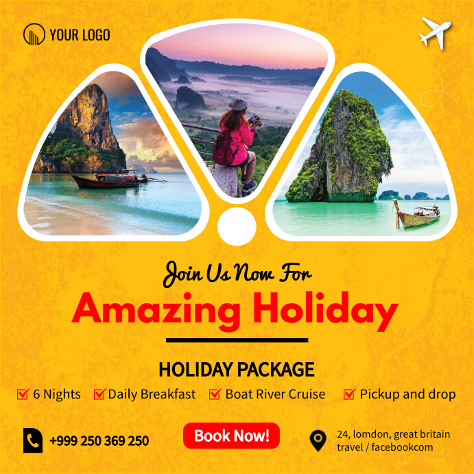 Copy of Holiday Destination Ad Template | PosterMyWall