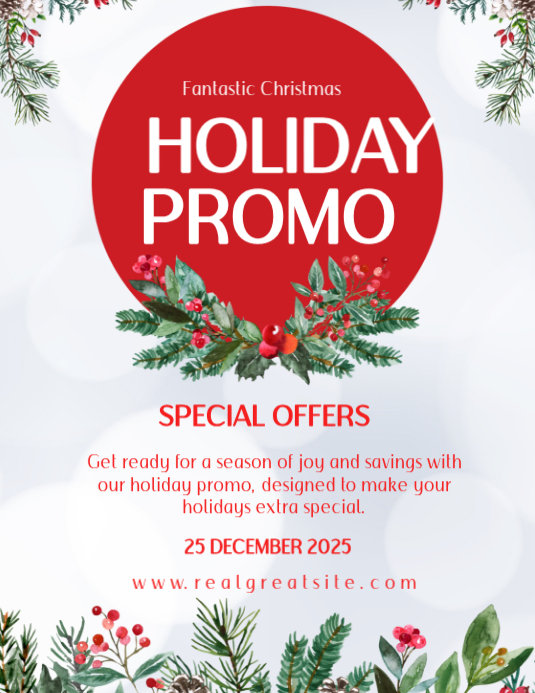 holiday discount flyer festive event poster Template | PosterMyWall