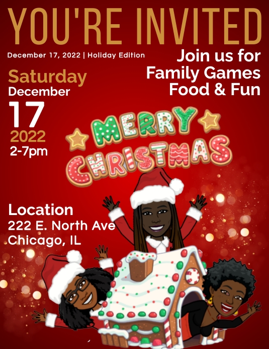 Holiday Family & Fun Invitation Template | PosterMyWall