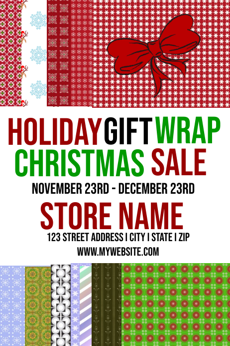 White Christmas Sale Posters Template | PosterMyWall