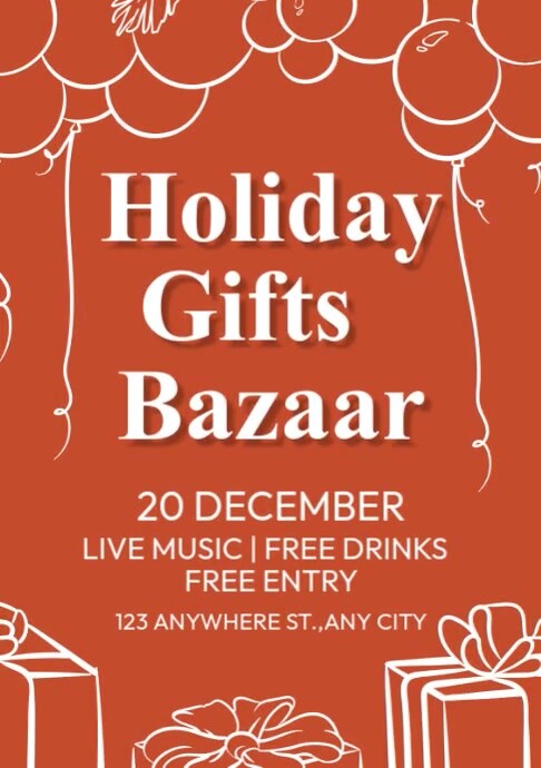 Holiday Gifts Bazaar Template | PosterMyWall