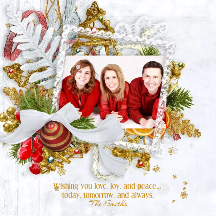 holiday greeting card with photo Template | PosterMyWall