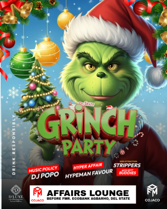 Holiday Grinch Club Flyer Template | PosterMyWall