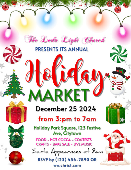 Holiday Market flyer Template | PosterMyWall