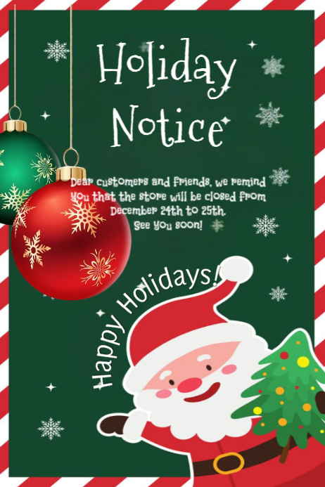 Holiday notice temple flayer editablet celebration feliz navidad santa ...