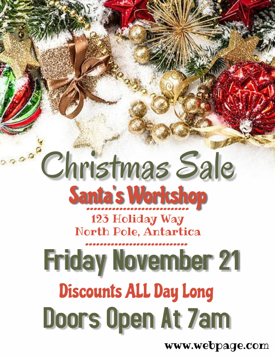 Holiday Ornament Template | PosterMyWall