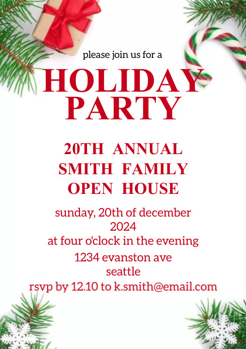 Holiday Party Ads Template | PosterMyWall