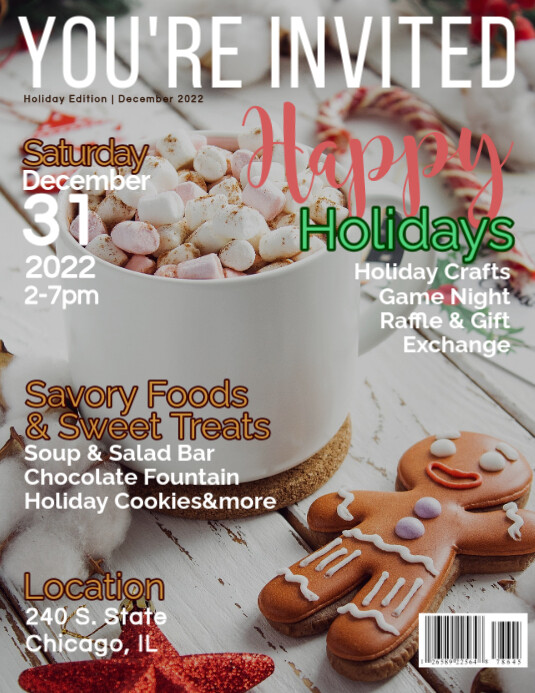 Holiday Party Magazine Style Invitation (3) | PosterMyWall