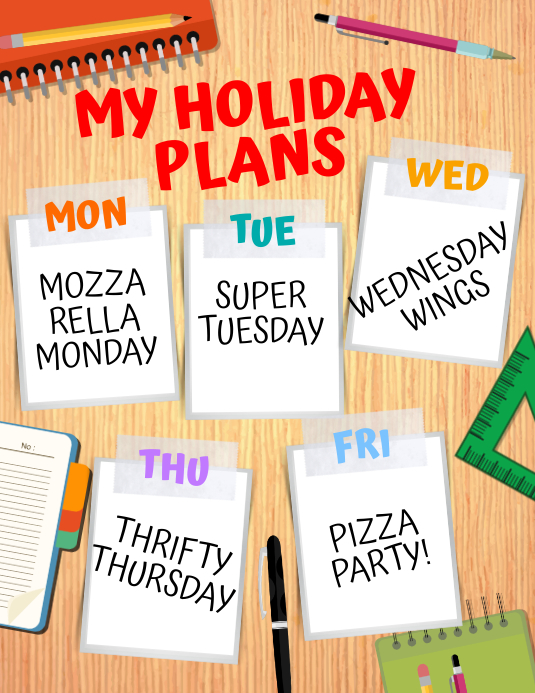 Holiday Plans Flyer Template | PosterMyWall