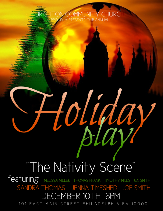Holiday Play Template | PosterMyWall