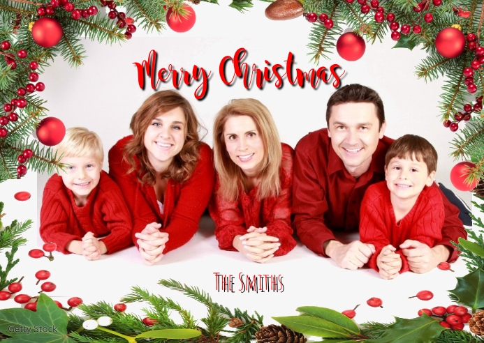 holiday postcard with photo Template | PosterMyWall