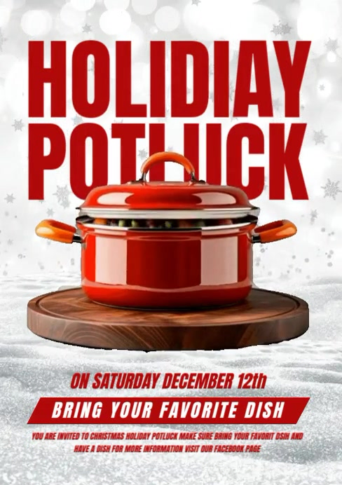 Holiday Potluck Template | PosterMyWall