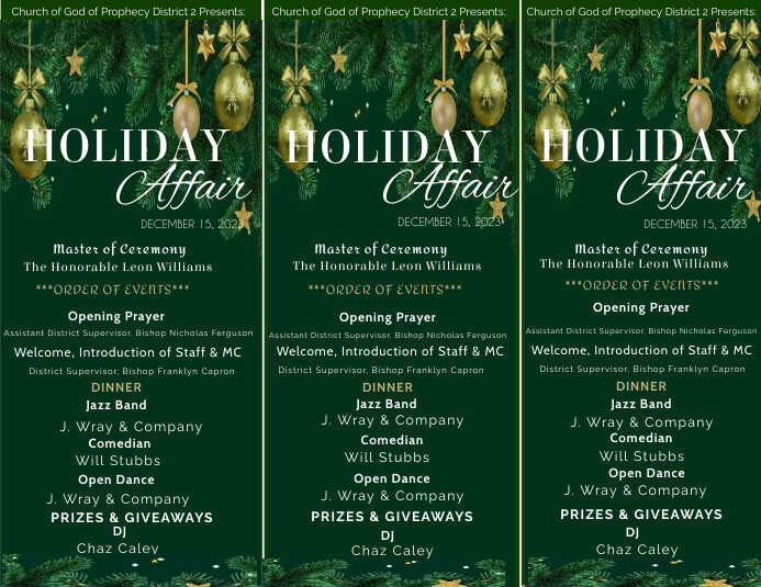 HOLIDAY PROGRAM Template | PosterMyWall