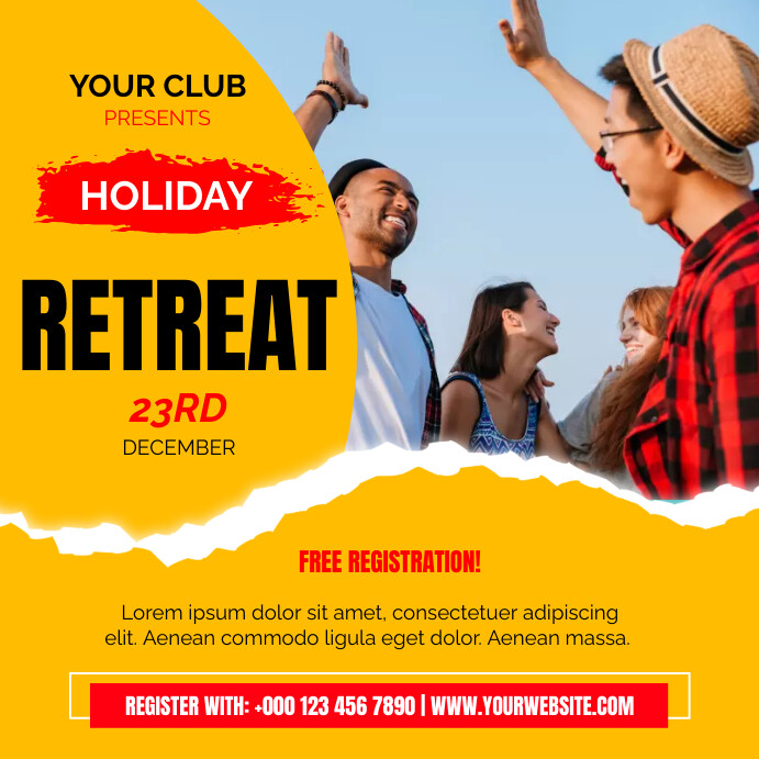 Holiday retreat flyer Templat | PosterMyWall