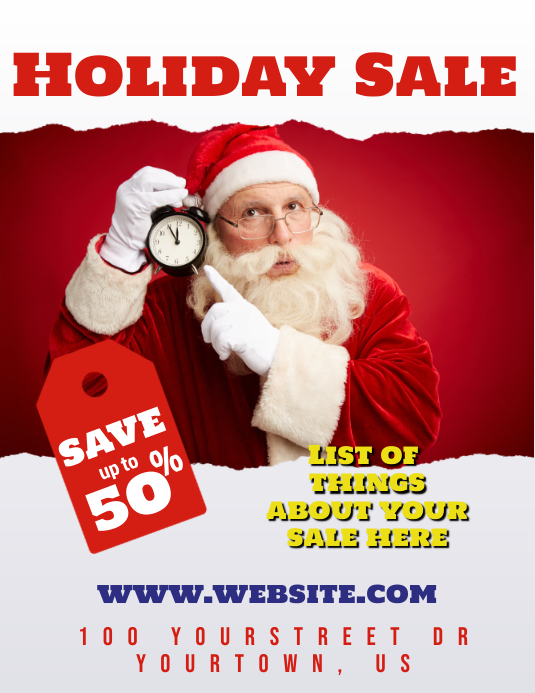 Holiday Sales Event Flyer Template | PosterMyWall
