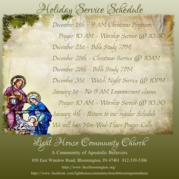 Plantilla de Holiday Service Schedule | PosterMyWall