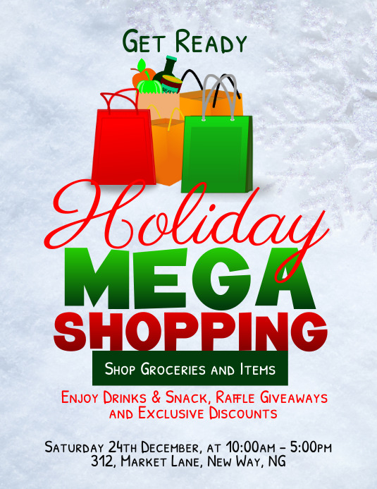 Holiday Shopping Flyer Template | PosterMyWall
