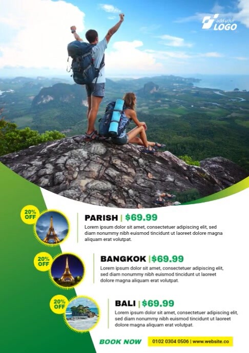 Holiday Tour & Travel Flyer Template | PosterMyWall