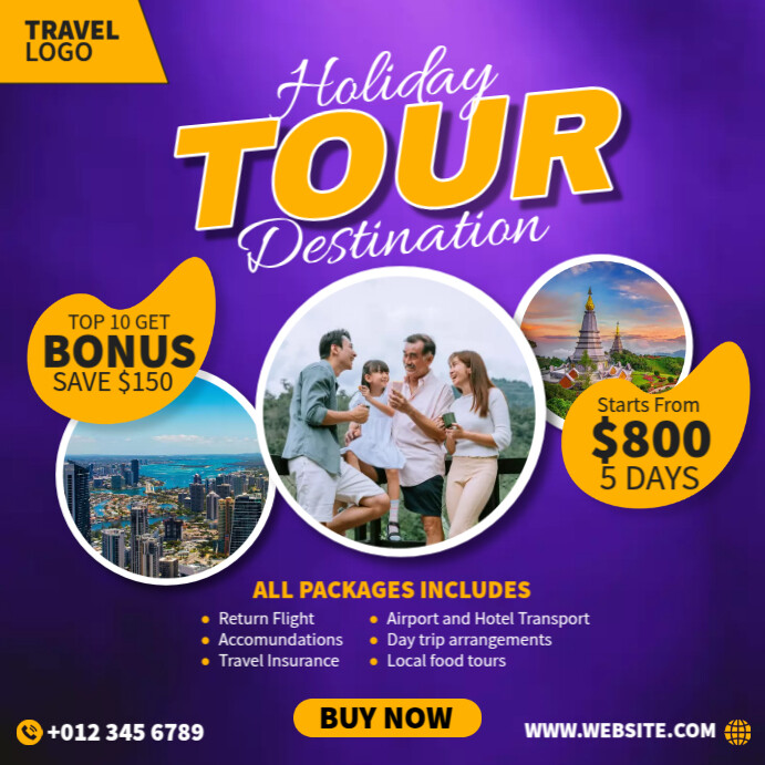 Copy of Holiday Tour Destination | PosterMyWall