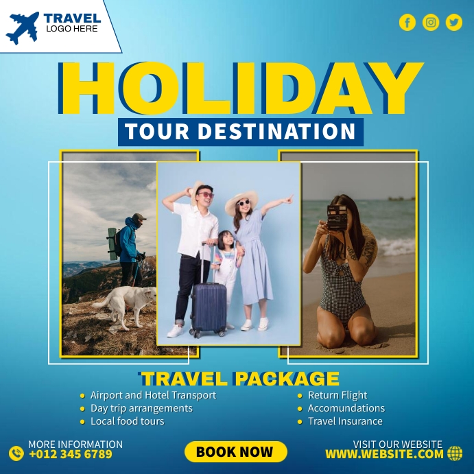 Holiday Tour Destination Template | PosterMyWall