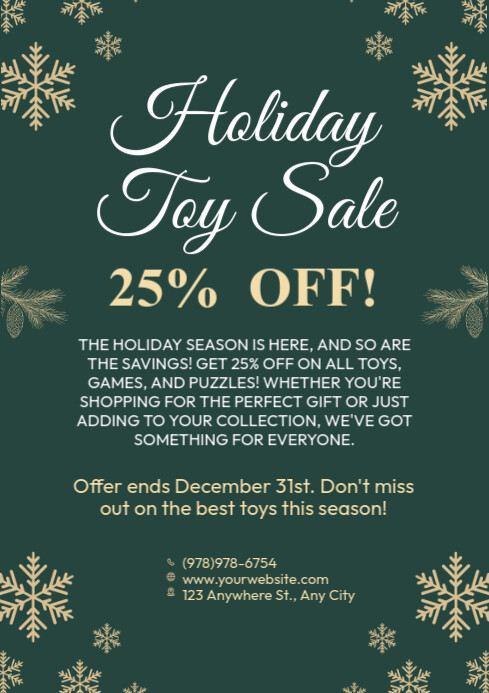 Holiday Toy Sale Template | PosterMyWall