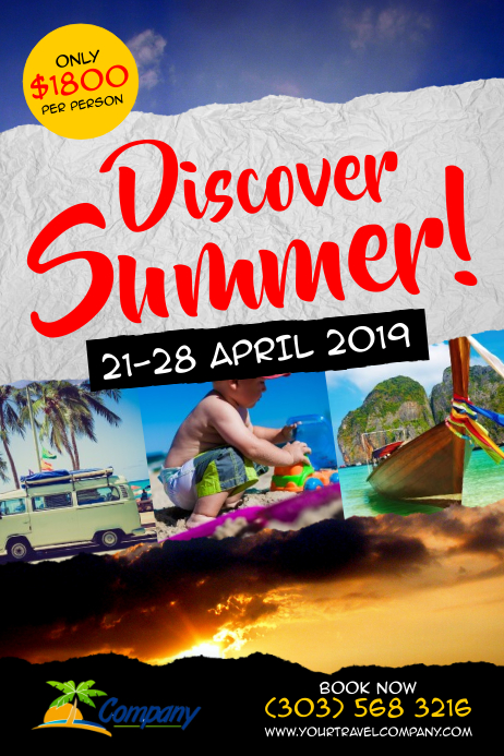 Holiday Travel Poster Template | PosterMyWall