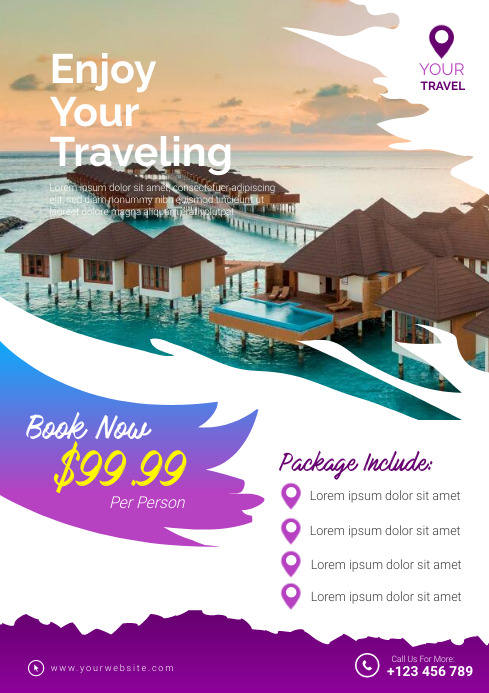 Holiday Travel Poster Template | PosterMyWall