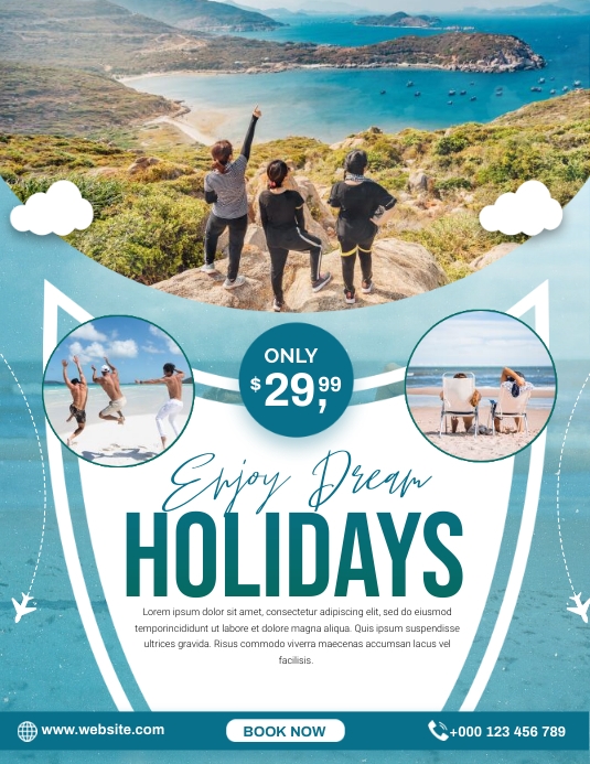 Holiday Vacation Ads Template | PosterMyWall